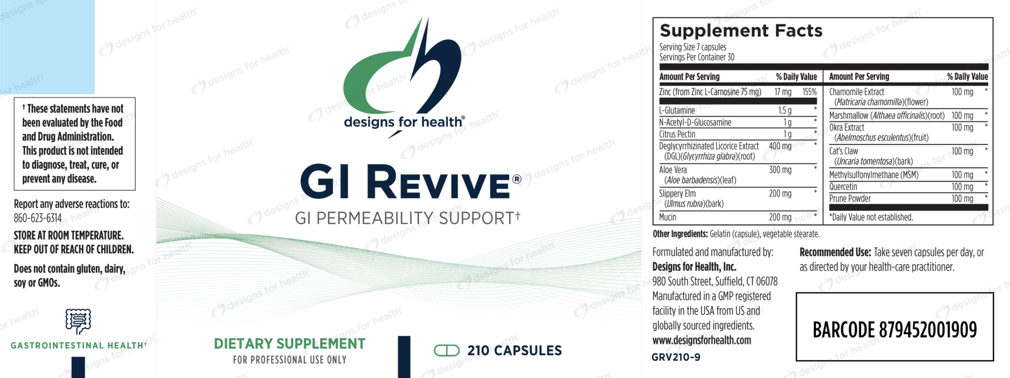 GI-Revive (210 caps) by Designs for Health - IPM Supplements