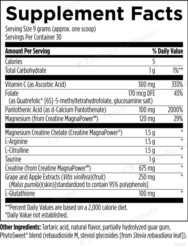 NOx Synergy Powder (Grape flavor, 270g) by Designs for Health - IPM ...