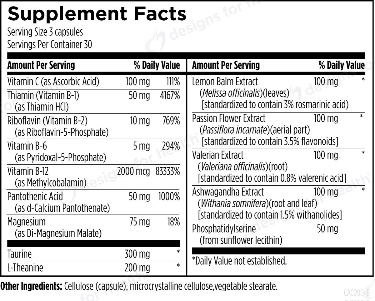 CatecholaCalm (90 caps) by Designs for Health - IPM Supplements