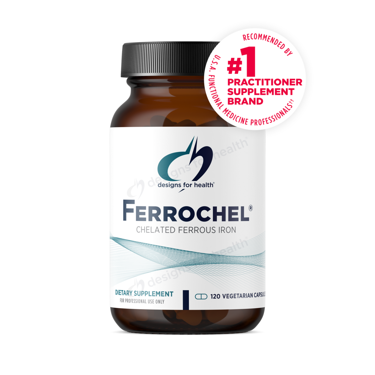 Ferrochel Iron Chelate (120 caps) by Designs for Health - IPM Supplements