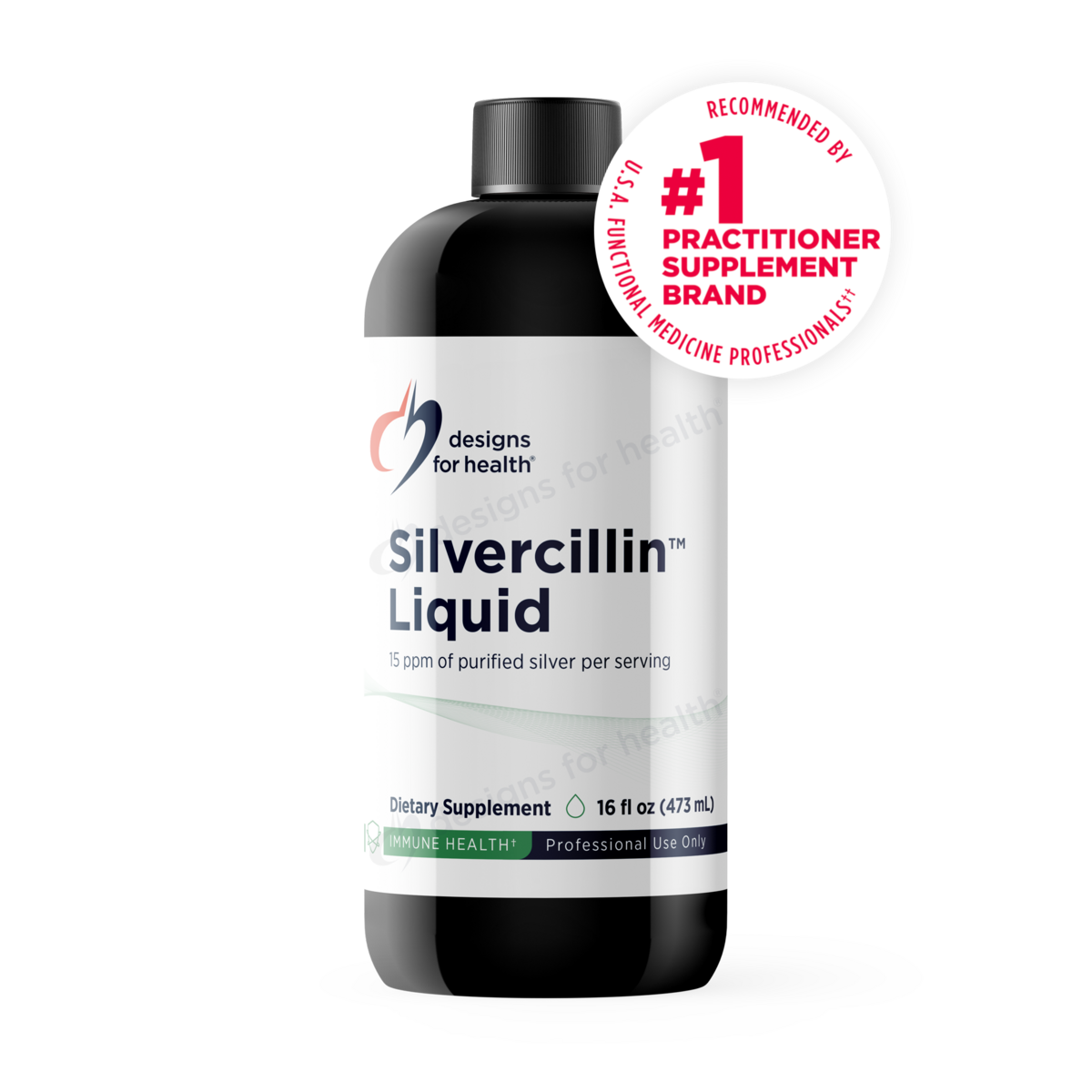 Silvercillin Liquid (16oz liquid) by Designs for Health - IPM Supplements