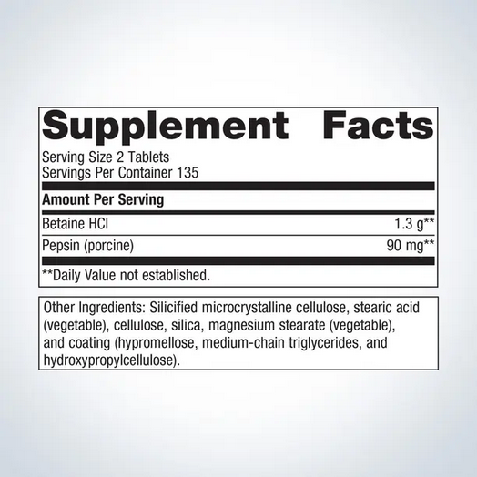 SpectraZyme® Betaine HCI + Pepsin (formerly SpectraZyme Metagest) (270 ...