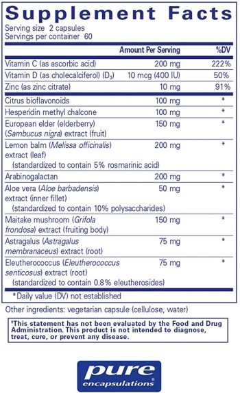 Daily Immune (120 caps) by Pure Encapsulations - IPM Supplements