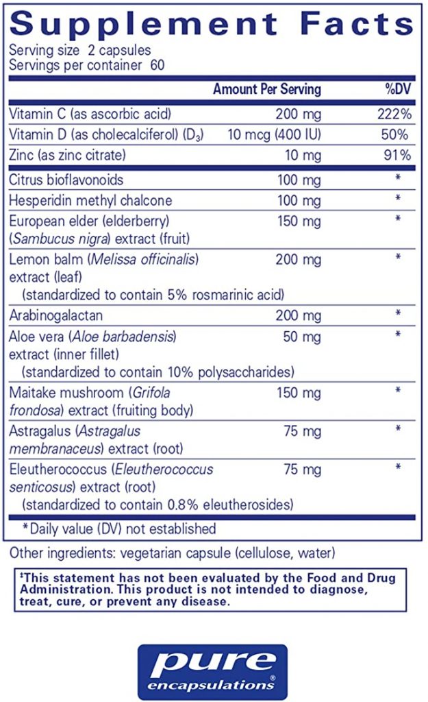 Daily Immune (120 caps) by Pure Encapsulations - IPM Supplements