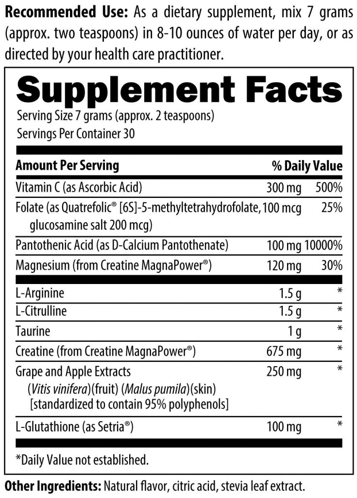 NOx Synergy Powder (210g) by Designs for Health - IPM Supplements