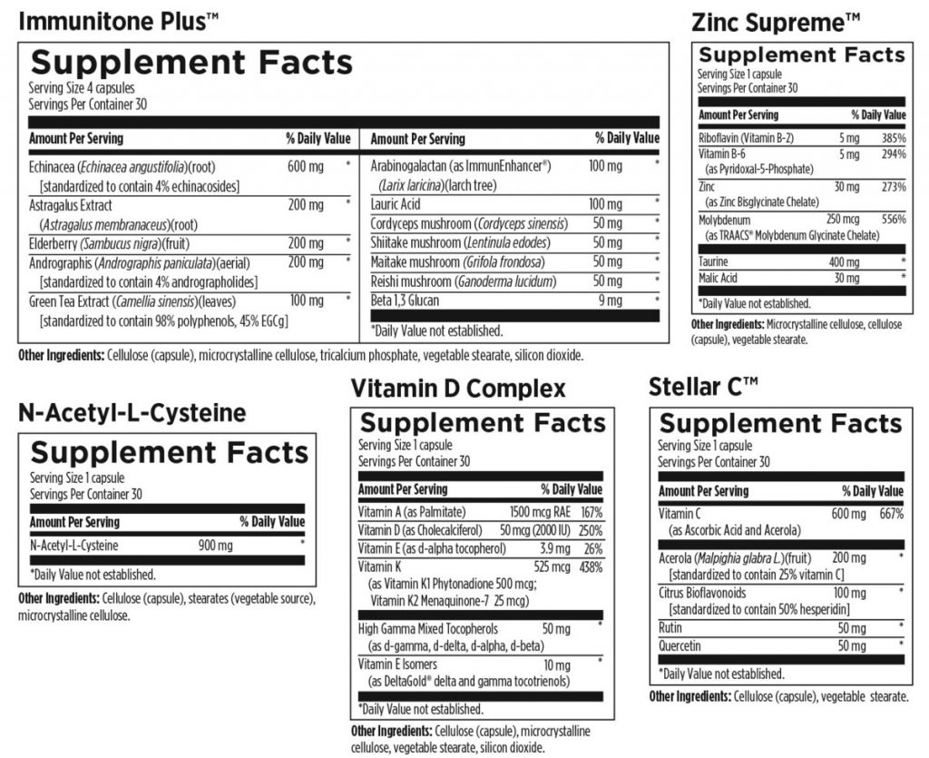 Immune Support Packets (30 packets) by Designs for Health - IPM Supplements