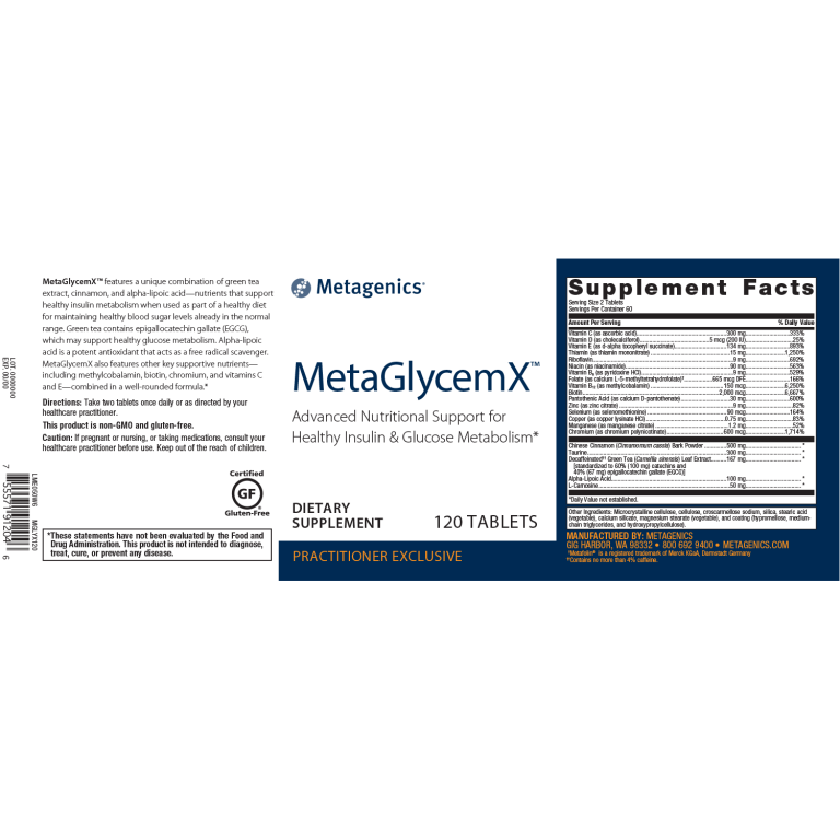 MetaGlycemX (120 tabs) by Metagenics - IPM Supplements
