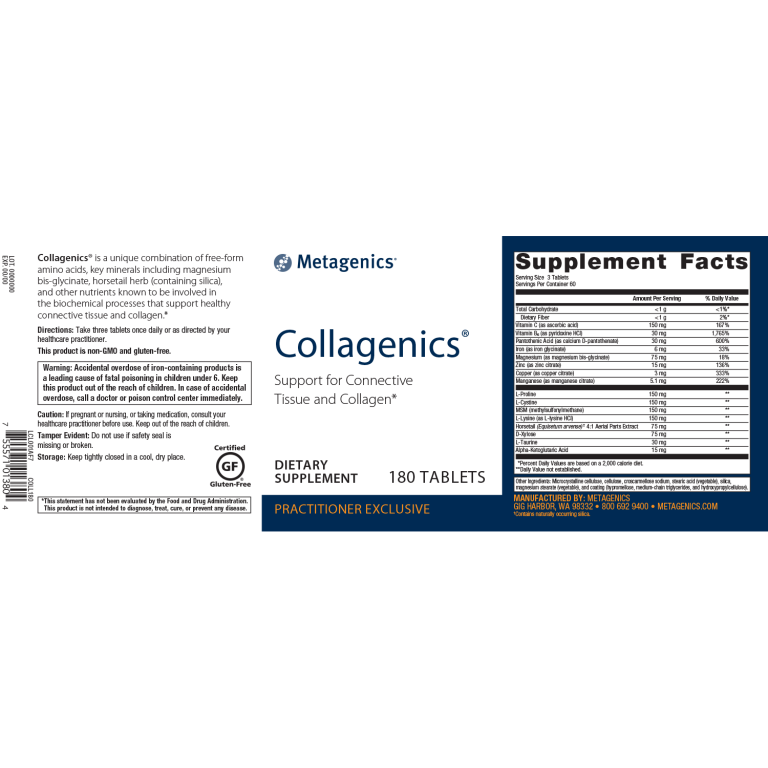Collagenics (180 tabs) by Metagenics - IPM Supplements