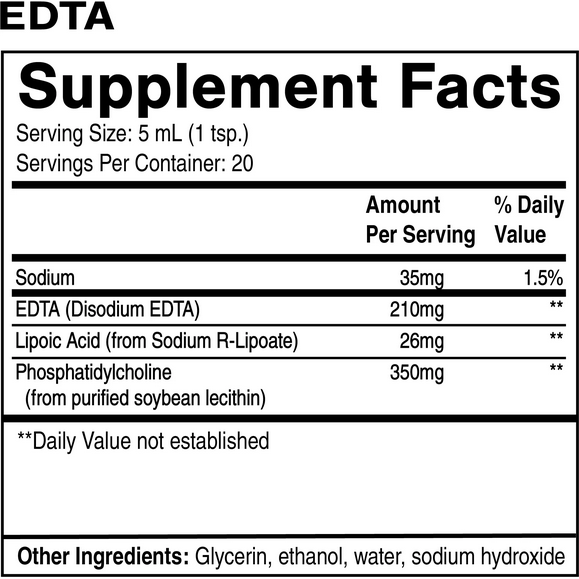 EDTA with RLA (4.0 fl oz) by Quicksilver Scientific - IPM Supplements