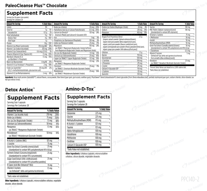 PaleoCleanse Plus 14 Day Detox Program by Designs for Health (Chocolate ...