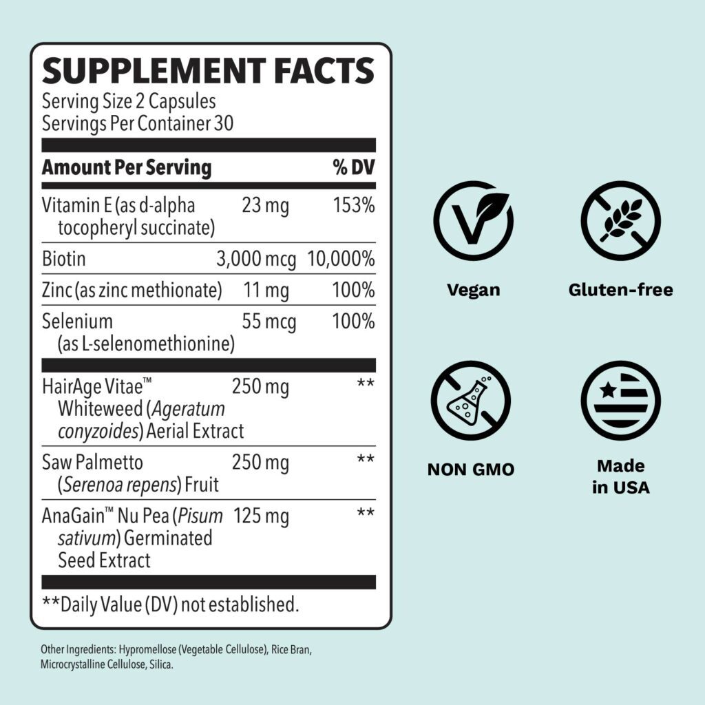 Hair Gro-R (60 veg caps) by LifeSeasons - IPM Supplements